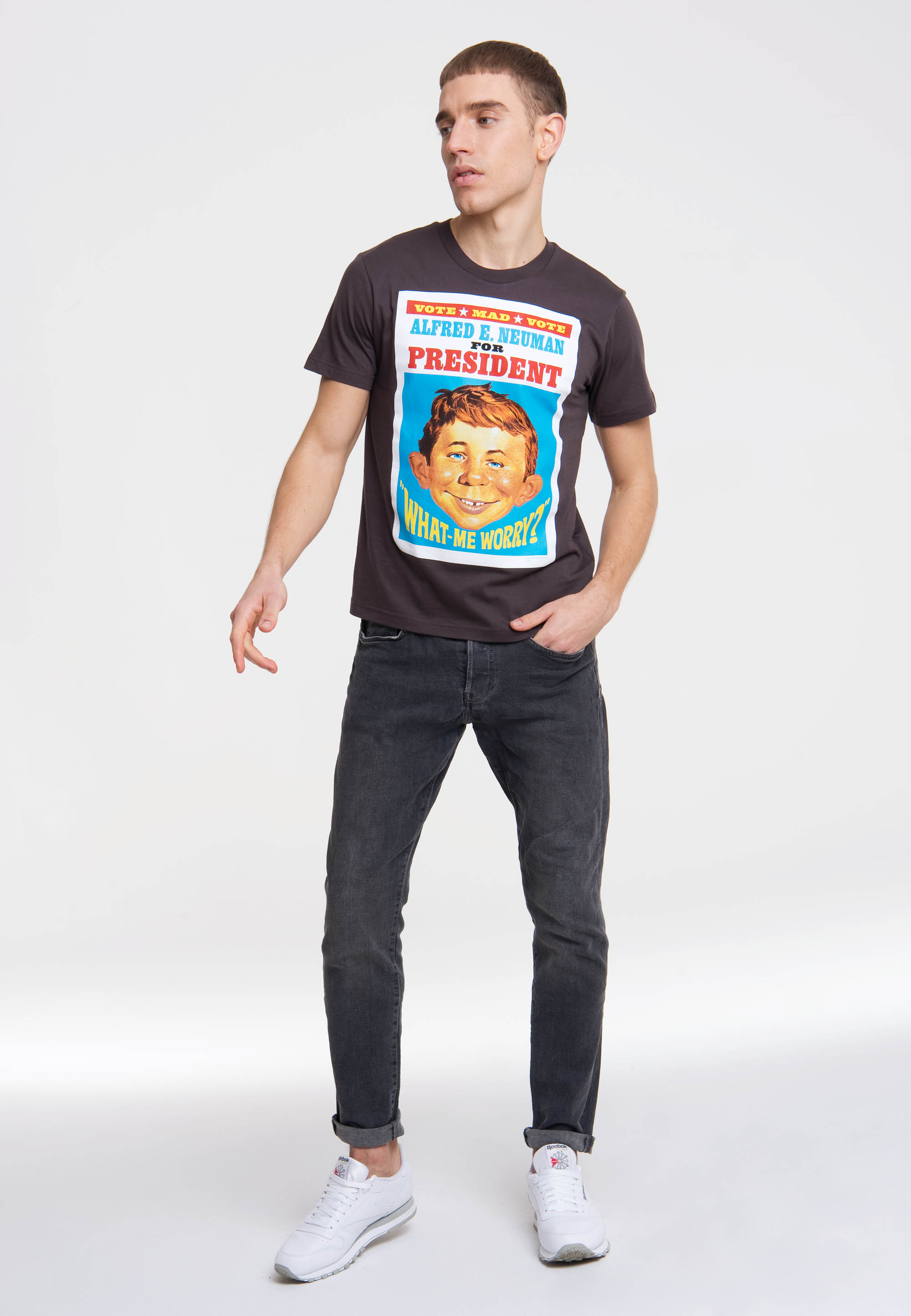 Mad Magazine - Alfred E. Neumann - For President - Print T-Shirt - Men ...